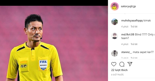 Cổ động viên tìm đến "nick fake" của trọng tài Sato Ryuji xả hận, báo Malaysia cũng bị lừa